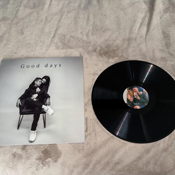 12" Vinyl Record Mixtape Two Sided, Black, Fully Custom + Songs - Your ...