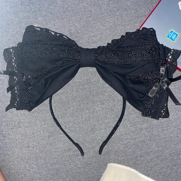 White Rabbit Lace Lolita Headband - Gothic Hair Accessory - Etsy