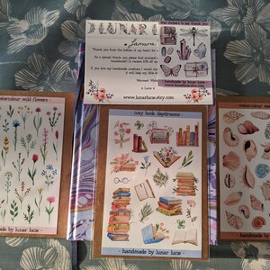 Seaside Shells Sticker Sheet Watercolour Sea Shell Stickers Ocean Beach ...