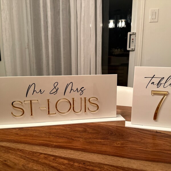 Laser Cut Top Table Sign, Top Table Sign, Mr&mrs Sign, Wedding Signs ...