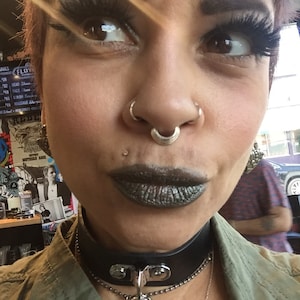 Triple Stack Septum Ring in Sterling Silver Three Layered - Etsy