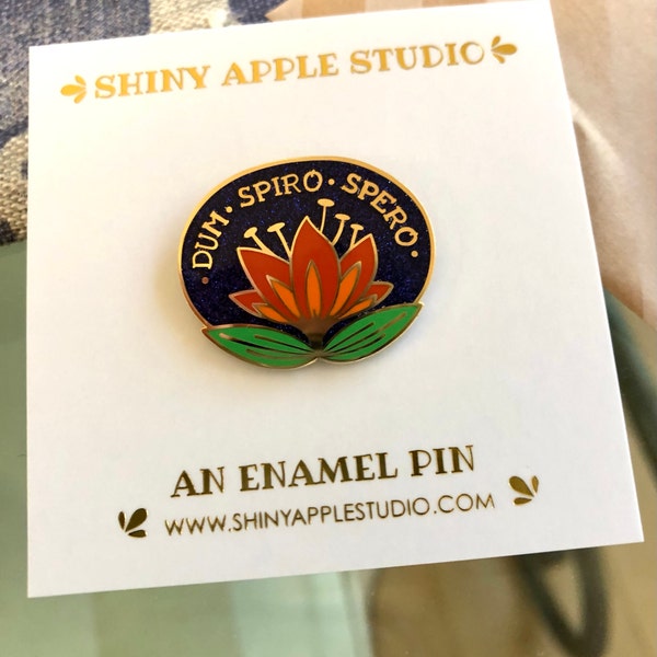 Dum Spiro Spero - While I Breathe I Hope - Enamel Pin - Latin Motto ...
