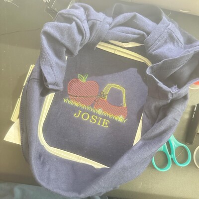 Preppy Girl Monogram Frame Embroidery - Etsy