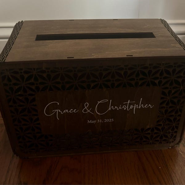 Wedding Card Box, Wedding Card Box With Slot, Wedding Box for Cards ...