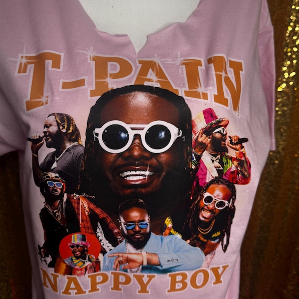 T Pain Png, T-pain Celebrating 20 Years Shirt Design, Bootleg Tee ...
