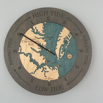 Outer Banks 3D Wood Map Tide Clock Coastal Home Decor OBX - Etsy