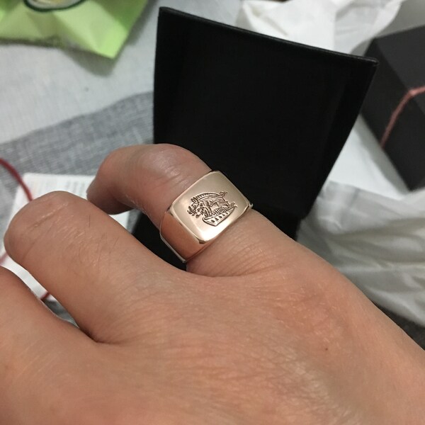 Kingsman Ring / Personalized / Signature / Engraving / Sterling Silver ...