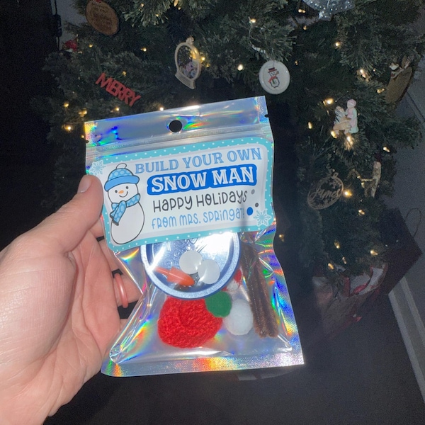 Christmas Party Favors, Build Your Own Snowman, Holiday Party Doh Craft ...
