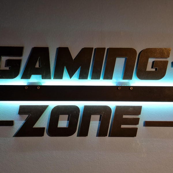 Gaming Zone Neon Led Wall Panel Decor,gaming Zone Led Decor,gamer Room ...