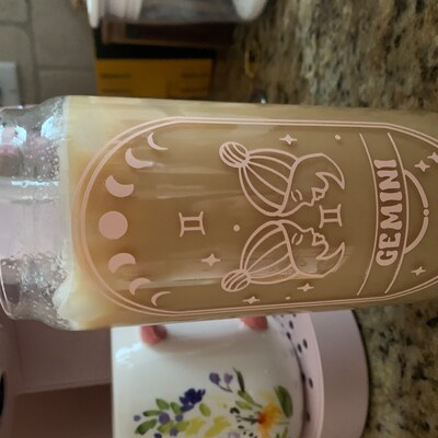 Cold Crew Glass Cup Iced Coffee Glass Cup Trendy Glass Cup - Etsy