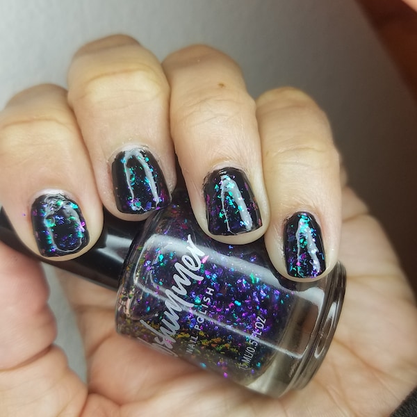 Yes Weekend! Multichrome Flake Top Coat Nail Polish by Kbshimmer - Etsy