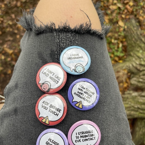 Disability Pin Buttons | Neurodiversity, Chronic Illness, Funny Sayings, Etc. - Etsy