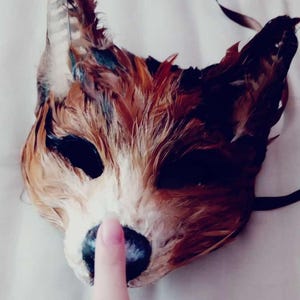 Luxury Lace Embellished Feather Fox Mask , Unisex Woodland Animal ...