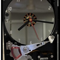 Desk Clock Recycled Computer Hard Drive Clock, HDD Clock, Gift for Dad ...