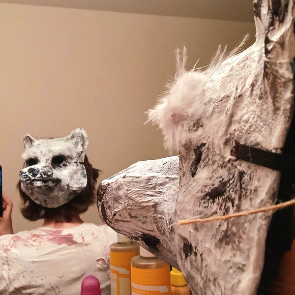 Original Paper Mache Mummified Corpse Zombie Mask,horror Mask,gore Mask ...