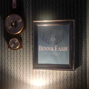 OUTLANDER Gift DINNA FASH Sassenach Scottish Gaelic Meaning Print ...