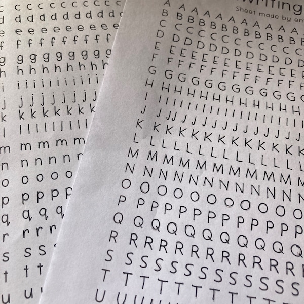 Handwriting Practice Sheets - Etsy