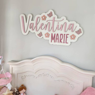Small Name Sign, Nursery Name Sign, Wood Cutout Name Sign, Small ...