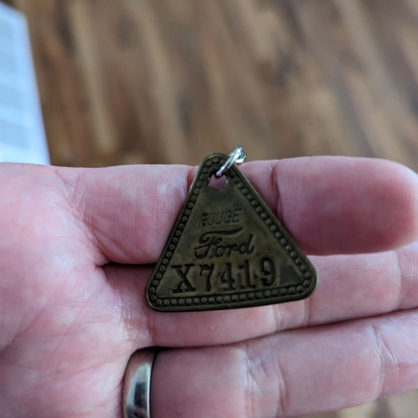Vintage Brass Tag Ford Motor Company Rouge Plant Car Truck Auto Metal ...