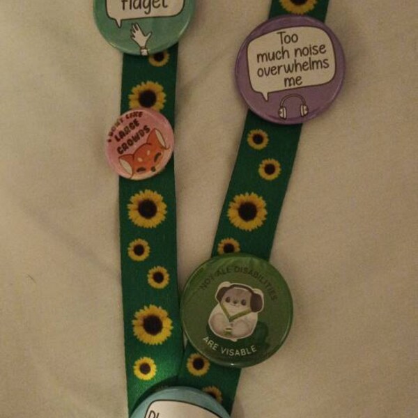 Sensory Badge Set | INCLUDES 6 Badges | Sensory Issues - Sensory Badges ...