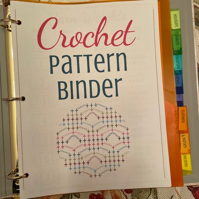 Crochet Pattern Binder Printable Crochet Pattern Organizer PDF Download ...