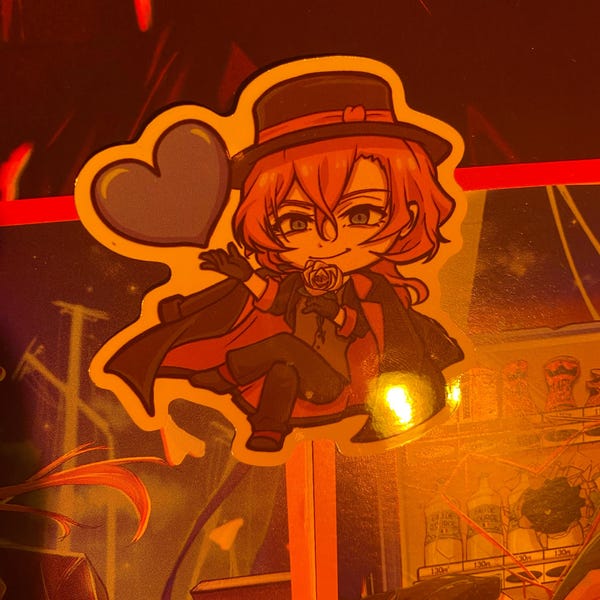 BSD Stickers Dazai, Chuuya, Ranpo, Fyodor, Nikolai, Sigma, Poe ...