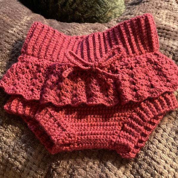 Crochet Baby Bloomers Pattern: Jeanine Diaper Cover (newborn to 18 ...