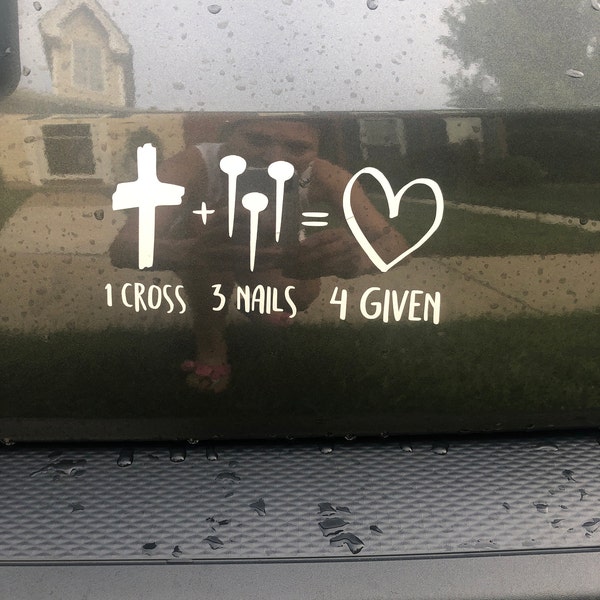 Christian Decal for Cars, Tumblers, Laptops and More - One Cross ...