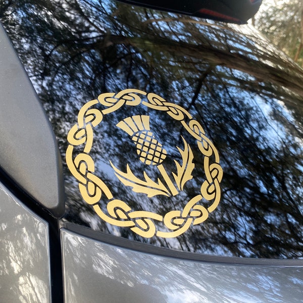 Scottish Thistle Decal Vinyl Decal - Car Decal - Car Sticker - Laptop ...