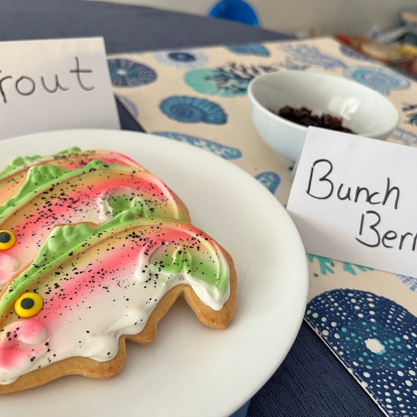 Trout Fishing Cookies- Set of 6 Crunchy Shortbread Cookies Individually ...