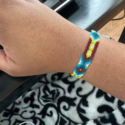 Hand Embroidered Unisex Bracelets Authentic Mexican Embroidery Folk Art ...