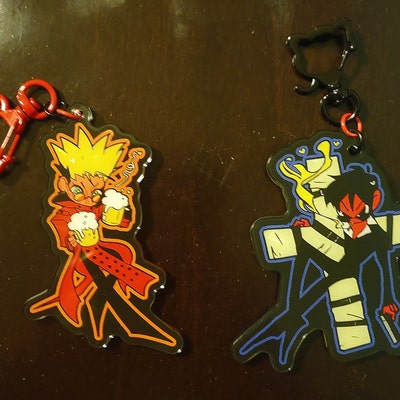 Trigun Maximum : Vash , Wolfwood & Knives Acrylic Keychain - Etsy