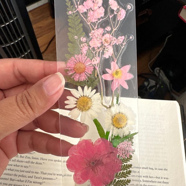 Pressed Floral Bookmarks | Real Dried Flowers | Gift for Readers | Book ...
