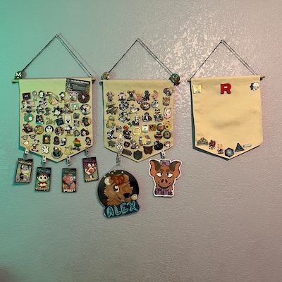 Enamel Pin Display, 10x12 Patch Banner, Banner for Pins, Pin Display ...