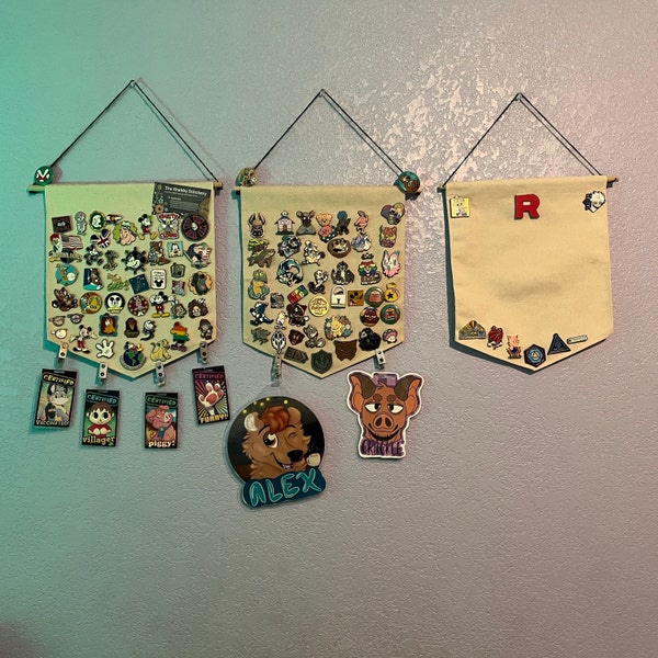 Enamel Pin Display, 10x12 Patch Banner, Banner for Pins, Pin Display ...