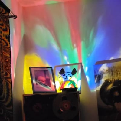 Psychedelic Lamp LED Mood Light Projector Trippy Glass Paint Projection ...