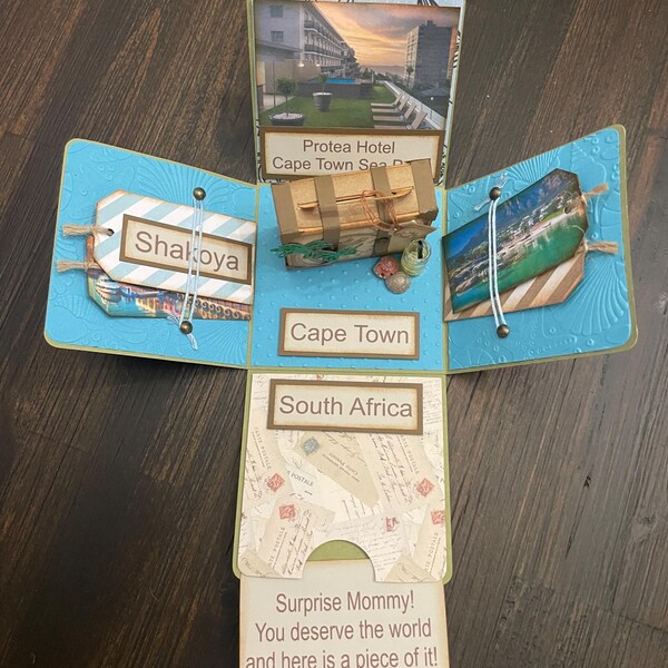 Male Birthday Cake Exploding Box Card Male Exploding Box Card Gray ...