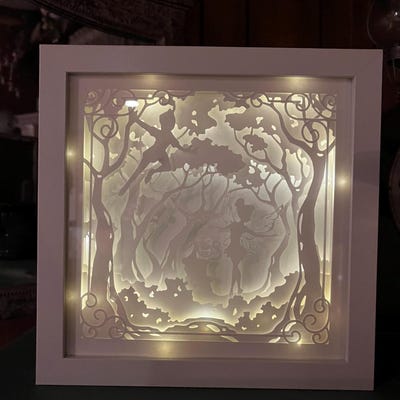 Lion King, Simba, Safari Animals, Jungle Scene, 3D Shadow Box, LED ...