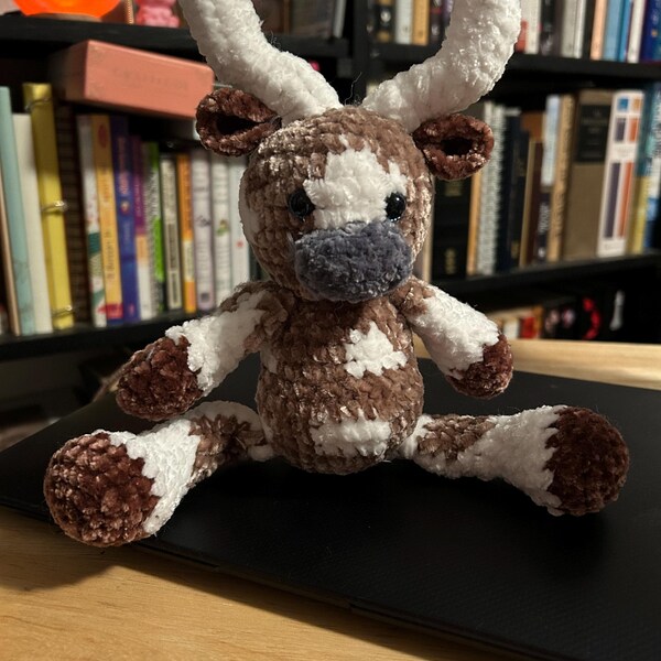 Longhorn Crochet Pattern- Longhorn Cow Pattern, Amigurumi Longhorn Cow ...