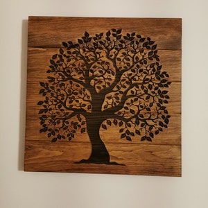 Tree of Life Wooden Sign Tree Wall Hanging Laser Engraved - Etsy