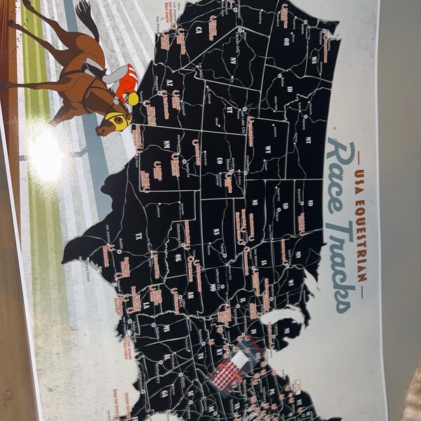 NASCAR Race Tracks Map - NASAR Gift - Vinitage Raceway Fan Vintage ...