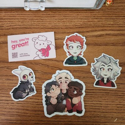 Emerald Trio Waterproof Matte Vinyl Sticker Set - Etsy