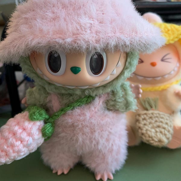 Labubu Crochet Frog Clothes - Etsy