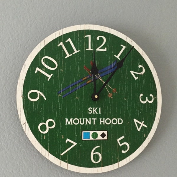 Ski Lodge Clock- Personalized Ski Clock - Etsy