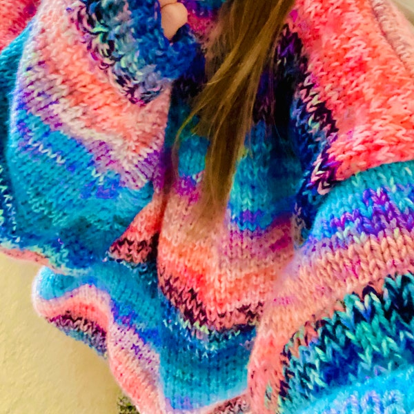 Hand Knitting Pattern -the Jupiter Jumper - Etsy