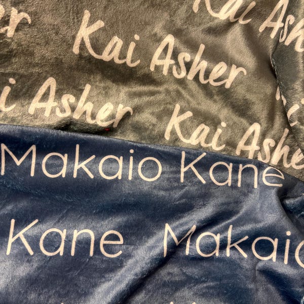 Plush Minky Name Blanket - Etsy