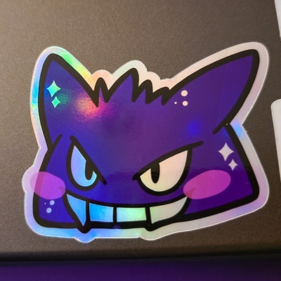 Holographic Gengar Peeker / Gengar Sticker / Cute Pokemon Sticker ...