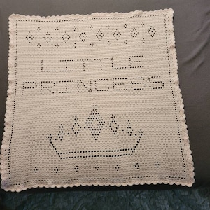 Crochet Blanket Pattern Little Princess Filet Blanket PDF, Uk and Us ...