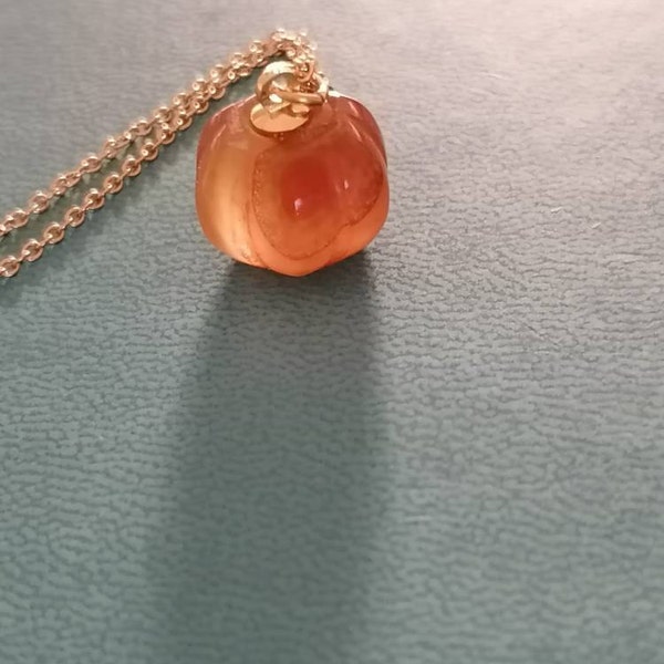 Gemstone Pumpkin Necklace - Etsy