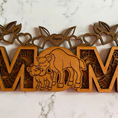 Layered Mom Stands SVG Laser Ready Files 9 Options 99 Total Files - Etsy